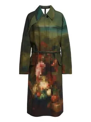 Dries Van Noten Rain Oversized Cotton Car Coat - Green