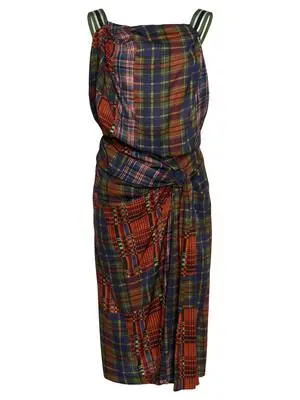 Dries Van Noten Daralyn Draped Midi Dress - Orange