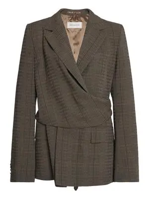 DRIES VAN NOTEN Draped Wool Blazer