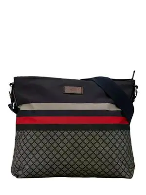 Gucci Diamante Nylon Web Crossbody Bag - Blue