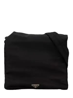 Prada 2000-2013 Tessuto Zip Top Crossbody Bag - Black