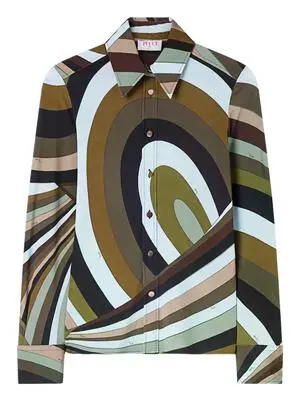 Emilio Pucci Iride-print Shirt - Blue