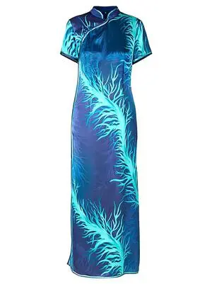 F.R.S FOR RESTLESS SLEEPERS Eutenea Graphic Print Dress - Blue
