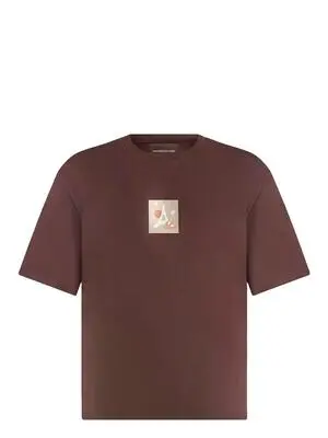 Manière De Voir Thibault Bird-detail Cotton T-shirt - Brown