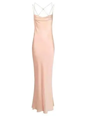 Elisabetta Franchi Cowl Slim Maxi Dress - Pink