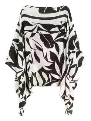Max Mara Floral-print Top - White