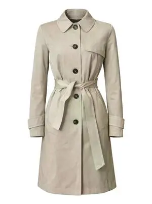 Marella Belted Buttoned Coat - Neutrals