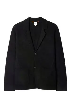 Paul Smith Merino Wool Cardigan Blazer - Black