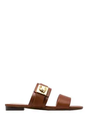 COCCINELLE C-me Buckled Leather Sandals - Brown