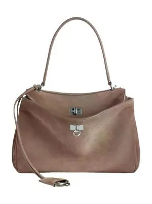 Balenciaga Small Rodeo Leather Top Handle Bag Neutrals