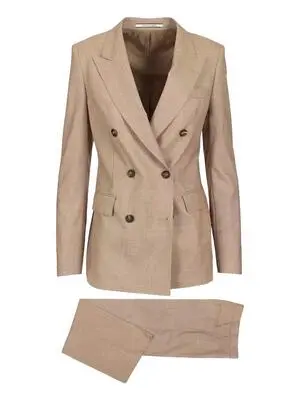 Tagliatore Double-breasted Paris Wool Suit Neutrals