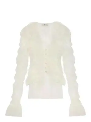 BLUMARINE Ruffled Tulle Blouse
