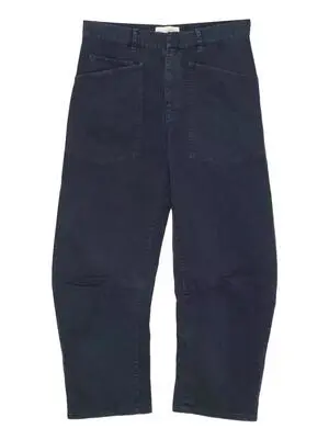 NILI LOTAN Patch-pocket Trousers - Blue
