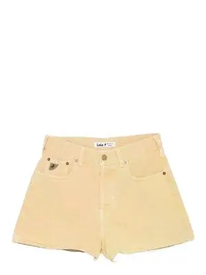 LOIS Embroidered Denim Shorts - Neutrals