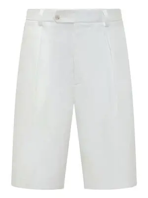 BOSS X David Beckham Pleated Shorts - White