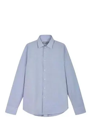 Canali Long-sleeve Checked Shirt - Blue
