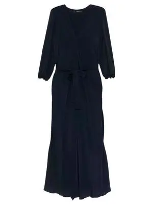 Seventy V-neck Tie-waist Dress - Blue