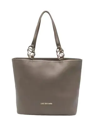 Moschino Logo-detail Shoulder Bag - Grey