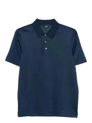 ARTE ANTWERP Silk Polo Shirt - Blue