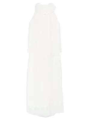 Fabiana Filippi Pleated Layered Maxi Dress - White
