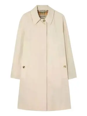 Burberry Mid-length Tropical Gabardine Camden Car Coat - Neutrals
