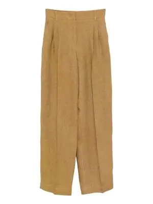 Max Mara Pleated Trousers Neutrals