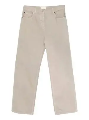THE ROW Finbar Cotton Jeans Neutrals
