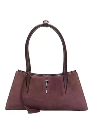 MUGLER Appliqué Shoulder Bag - Purple