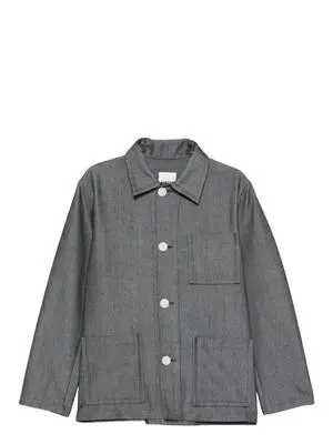 Sandro Denim-effect Worker Jacket - Grey