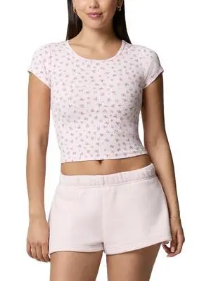 FLORENCE BY MILLS Ditsy Floral Crop Baby T-shirt - Petit Jardin Pink/pink