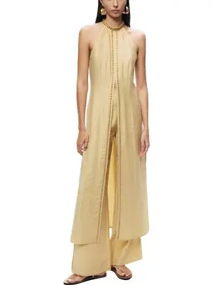 NOCTURNE Studded Halter Neck Tunic - Yellow