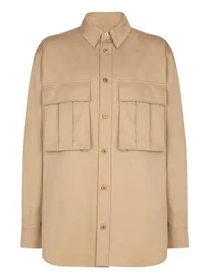 Balmain Cotton Safari Shirt - Beige