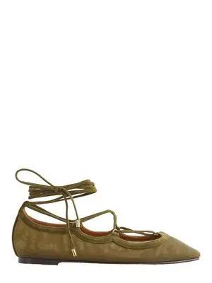 Madewell Greta Lace-up Ballet Flat - Dark Olive