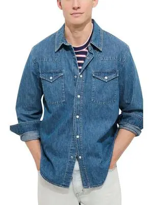 ALEX MILL Jackson Denim Western Snap-up Shirt