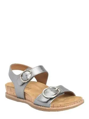 COMFORTIVA Slingback Platform Wedge Sandals - Warmstone