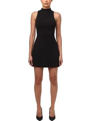 Naked Wardrobe Active Mock Neck Minidress - Black