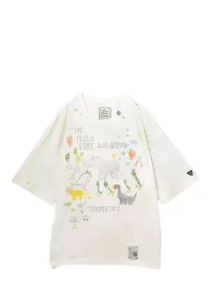 Mihara Yasuhiro Distressed Graphic T-shirt - Neutrals