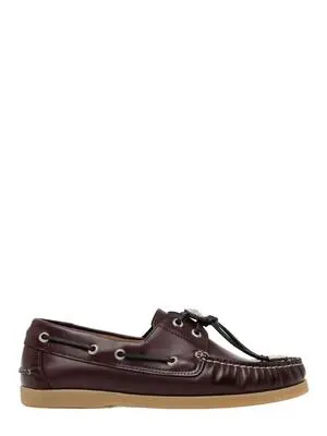 Toga Stitched Leather Loafers - Red