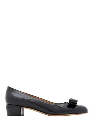 FERRAGAMO Vara Bow 30cm Patent Leather Pumps Black