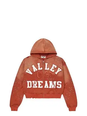 VALE FOREVER Classico Zip Up Hoodie - Orange