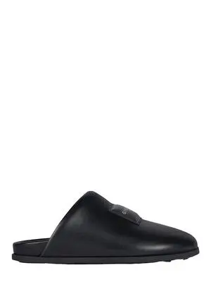 Givenchy Label Flat Mules - Black