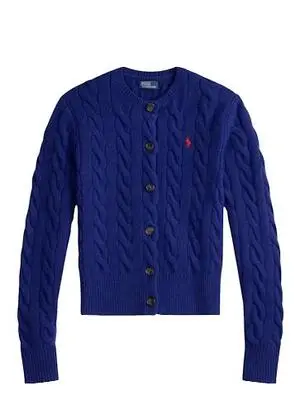Polo Ralph Lauren Long Sleeve Crewneck Sweatshirt Cardigan Winter Night Navy Blue