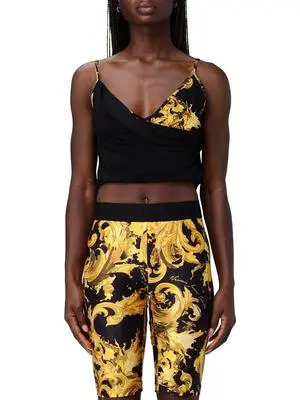 Versace Graphic Print Camisole Top - Black
