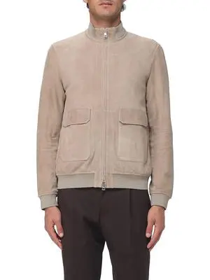 DUNO Octane Suede Bomber Jacket - Beige