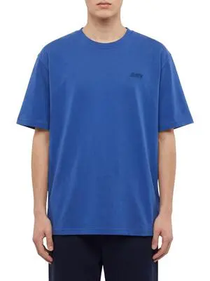 AUTRY Cotton T-shirt With Logo - Blue