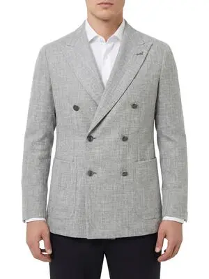 Tagliatore Tagliatore Double Breasted Jacket With Notch Lapels Grey