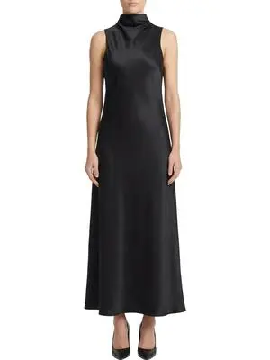 Patrizia Pepe Patrizia Pepe Satin Midi Dress Black