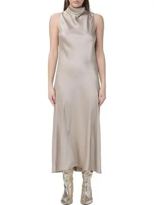 Patrizia Pepe Sleeveless High Neck Maxi Dress - Grey