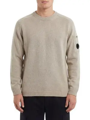 C.P. COMPANY Cotton Crew Neck Sweater - Grey