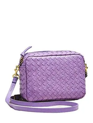 Clare V. Woven Midi Crossbody Bag Jacaranda